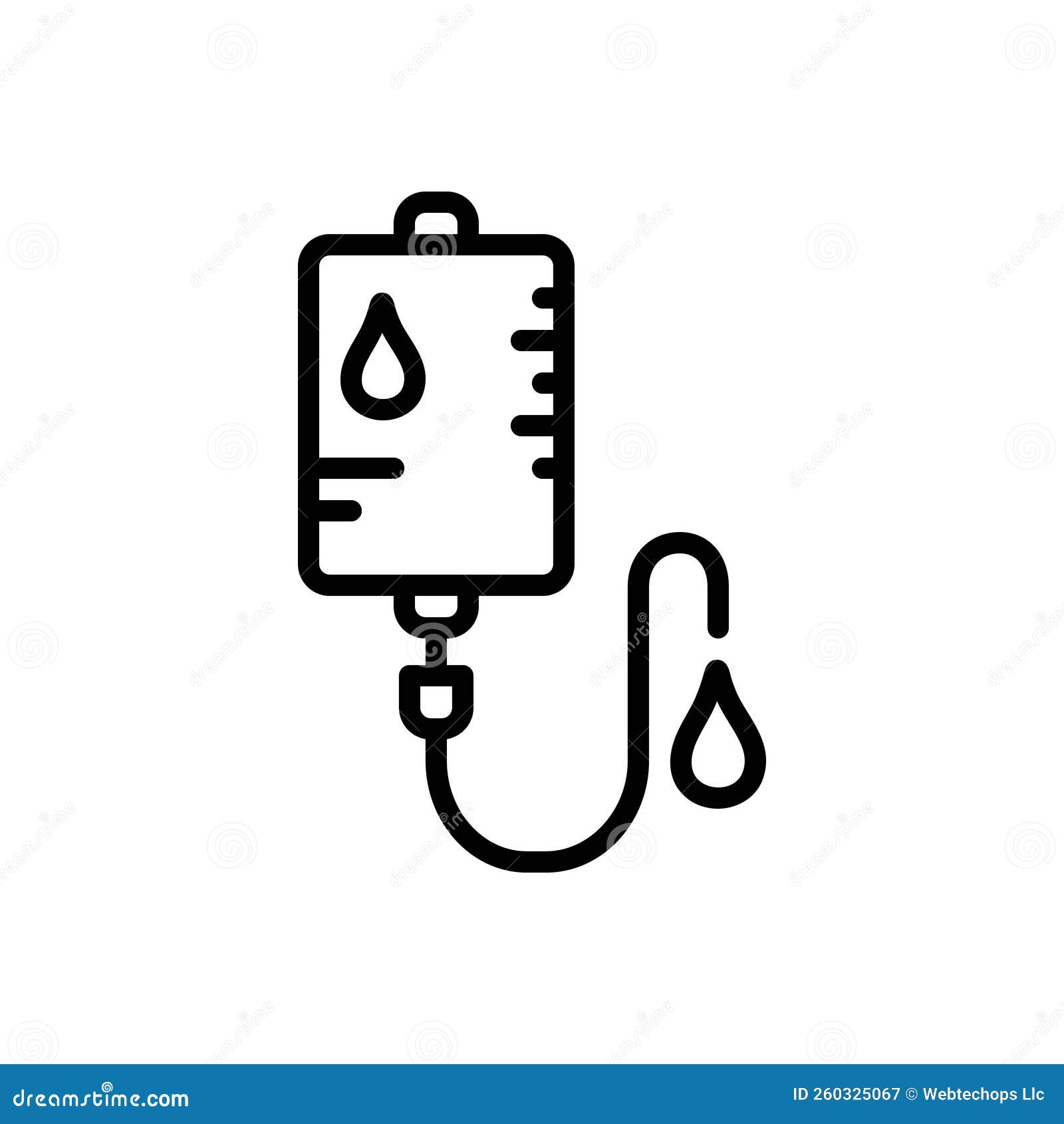 Black Line Icon for Plasma, Blood and Bag Stock Vector - Illustration ...