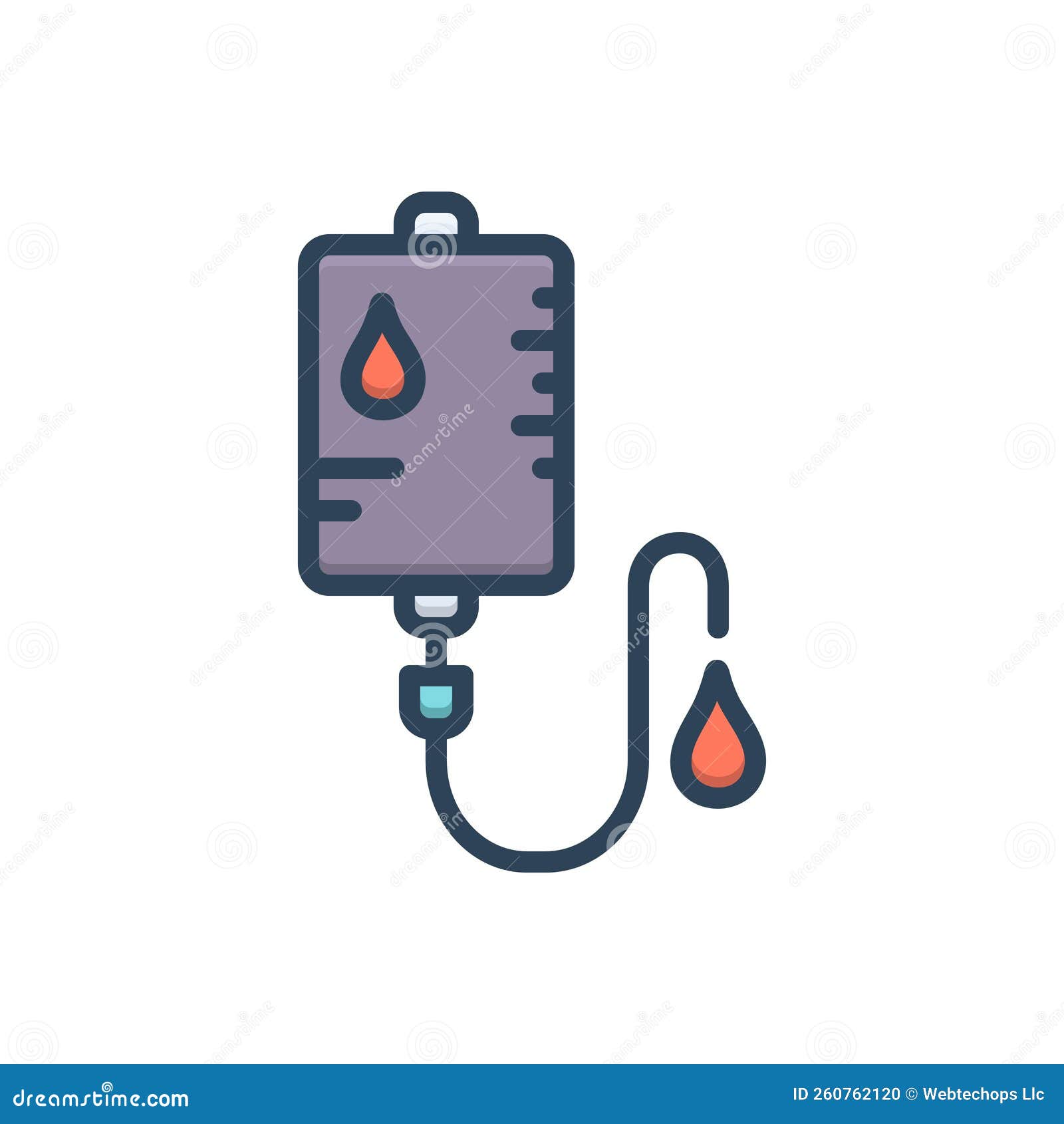 Color Illustration Icon for Plasma, Blood and Bag Stock Illustration ...