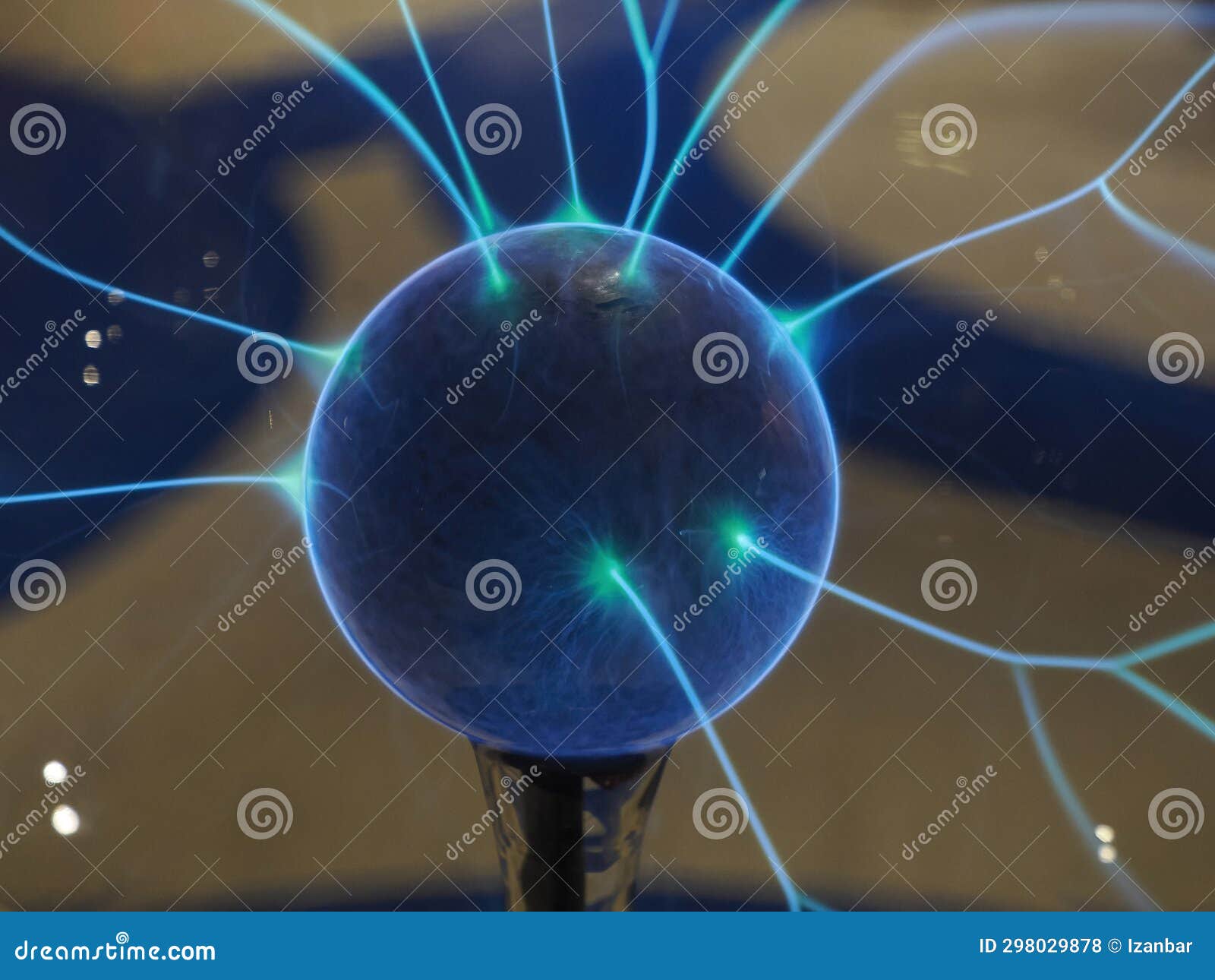 Plasma Lamp Detail with Energy Rays Stock Photo - Image of detail ...