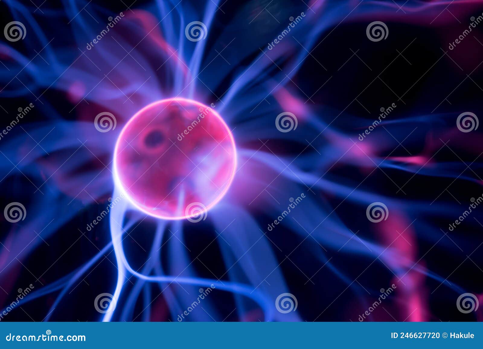 Plasma Light Ball on Black Background Stock Photo - Image of light ...