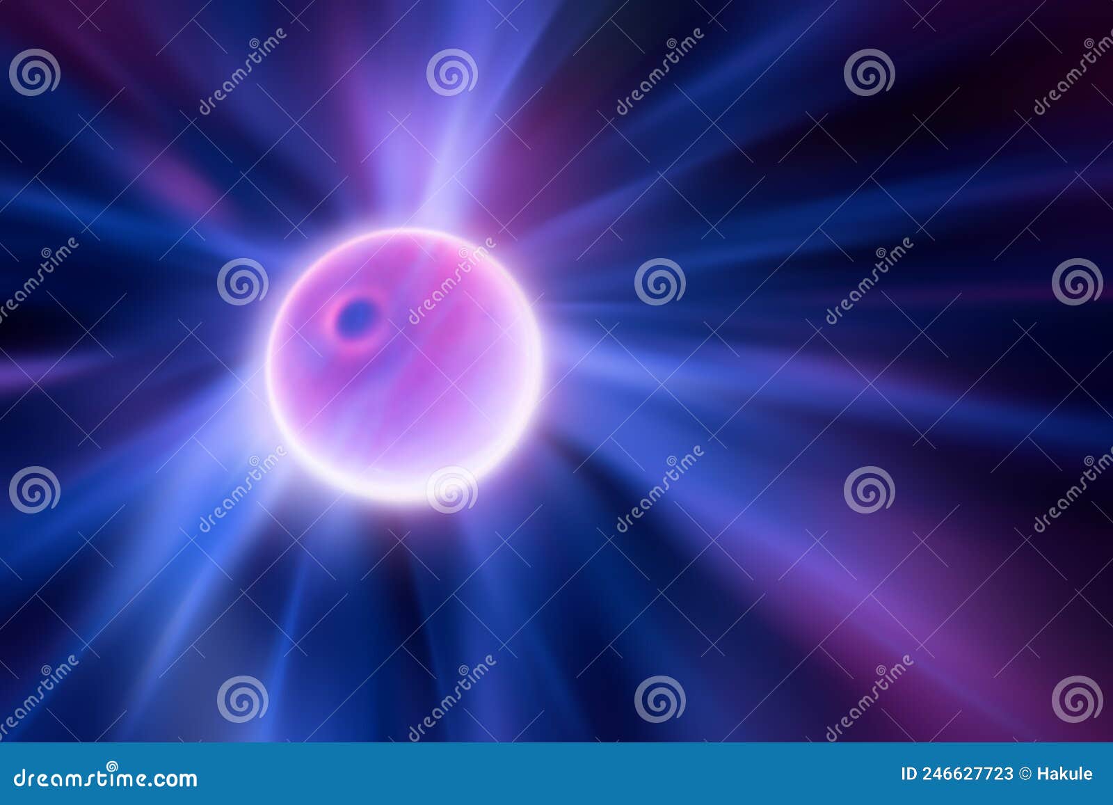 Plasma Light Ball on Black Background Stock Image - Image of ...