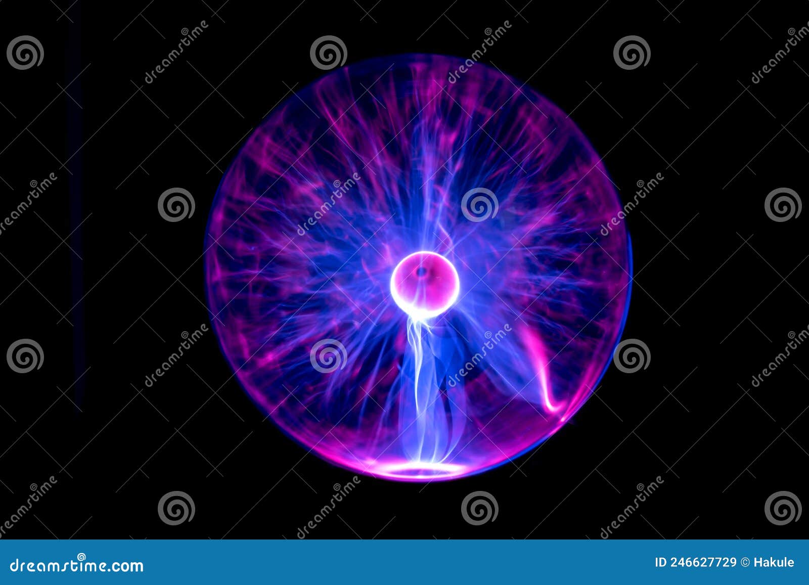 Plasma Light Ball on Black Background Stock Image - Image of flare ...