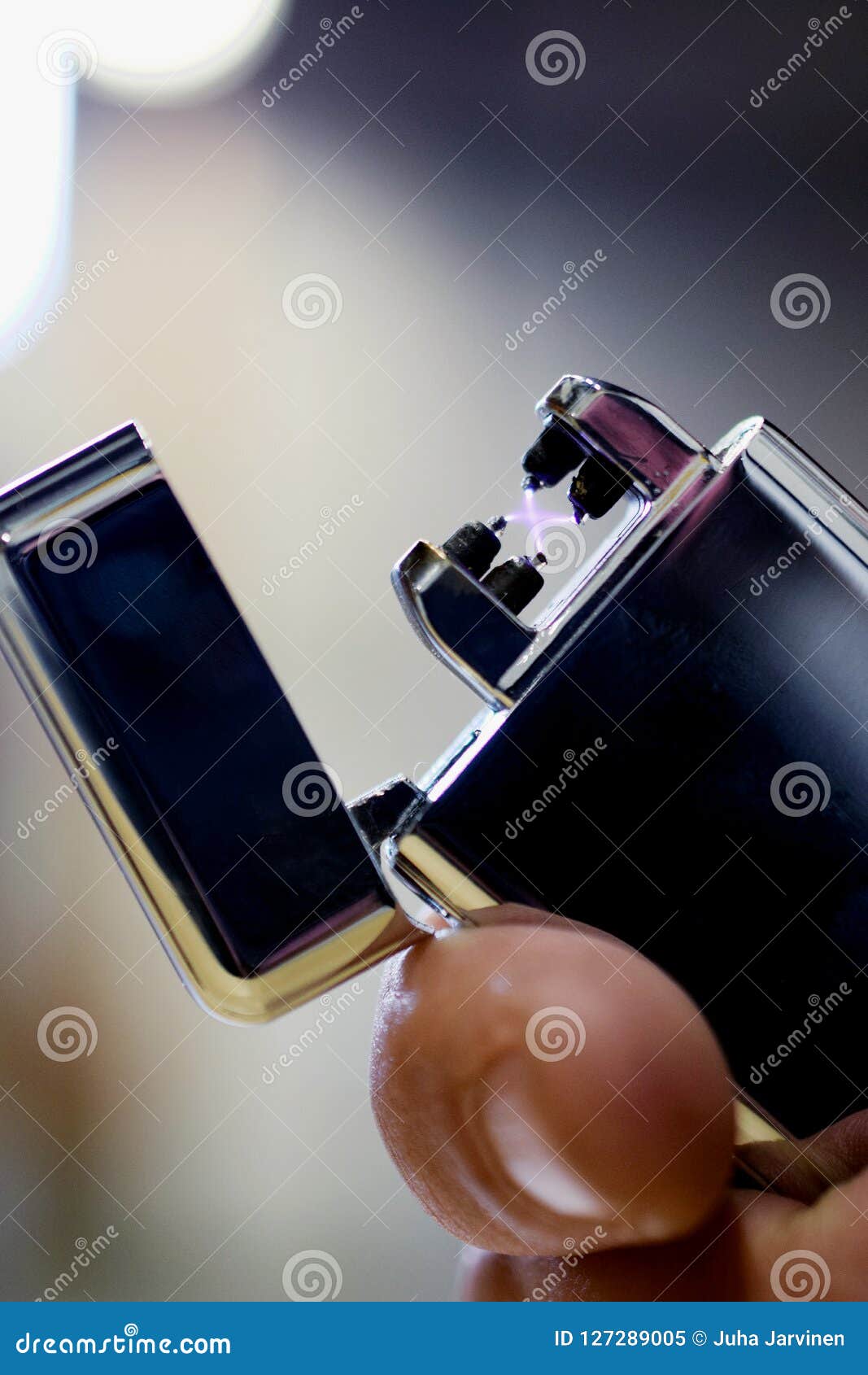 Plasma lighter stock image. Image of close, dual, lightning - 127289005