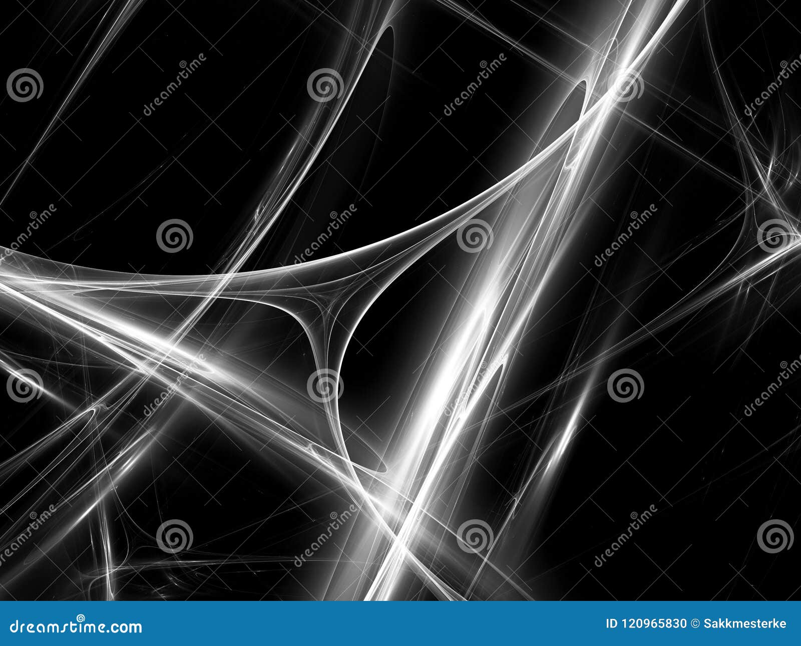 Plasma Lines in Space Black and White Intensity Map Stock Illustration ...