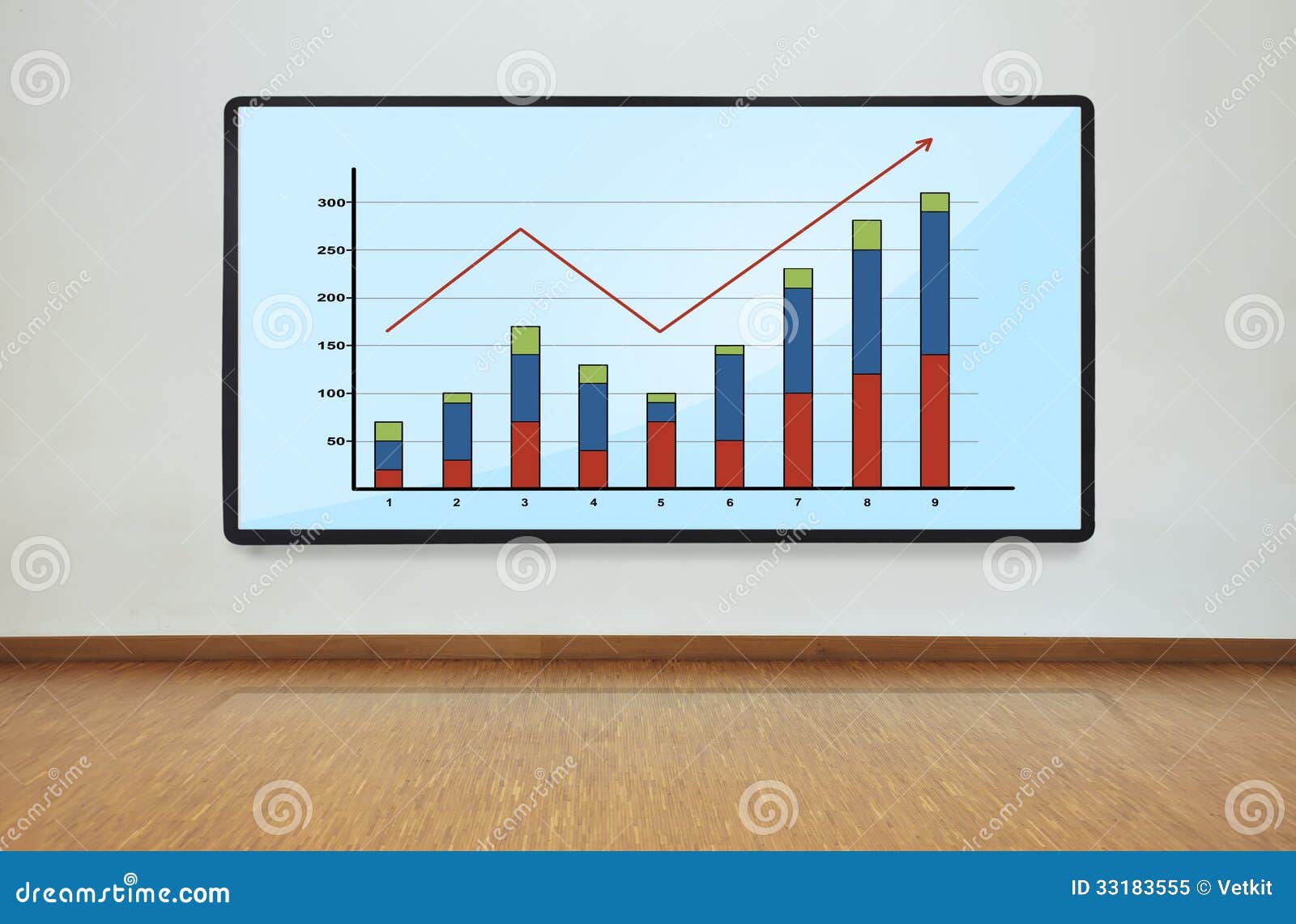 Plasma panel with graph stock image. Image of empty, profit - 33183555