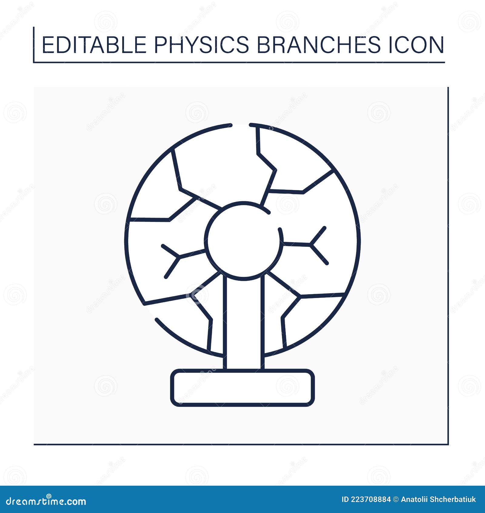 Plasma physics line icon stock vector. Illustration of science - 223708884