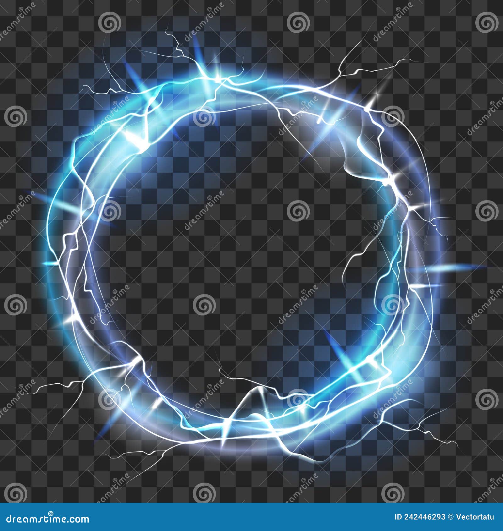 Lightning Dark Cloud Effect With Multiple Colors Of Lightning During A ...