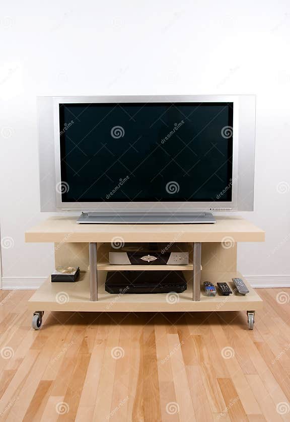 Plasma screen stock image. Image of floor, wood, screen - 1757743