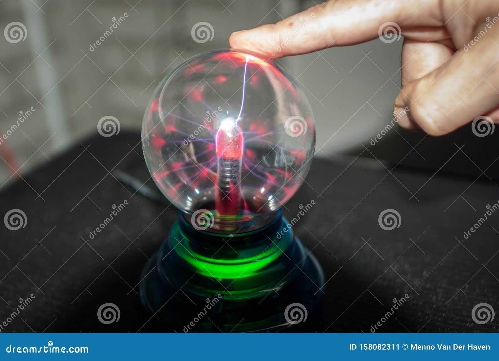 Plasma Sphere with Lightning Bolt Inside Stock Image - Image of sphere ...