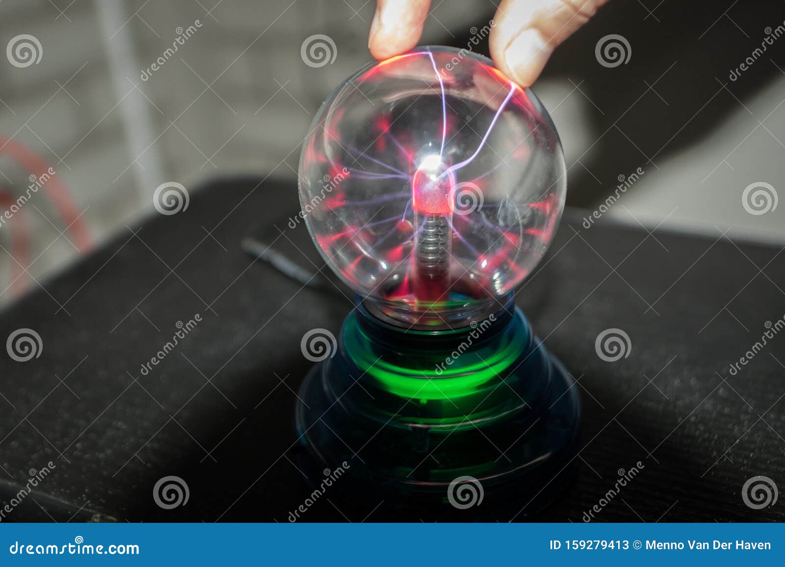 Plasma Globe with Lightning Bolts Inside Stock Image - Image of charge ...