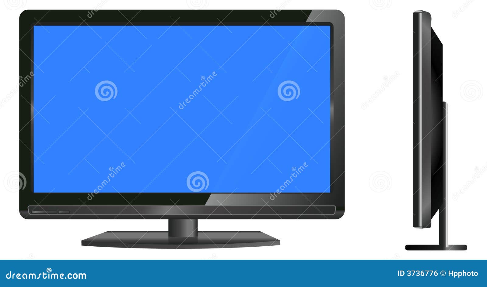 Plasma television stock vector. Illustration of silver - 3736776