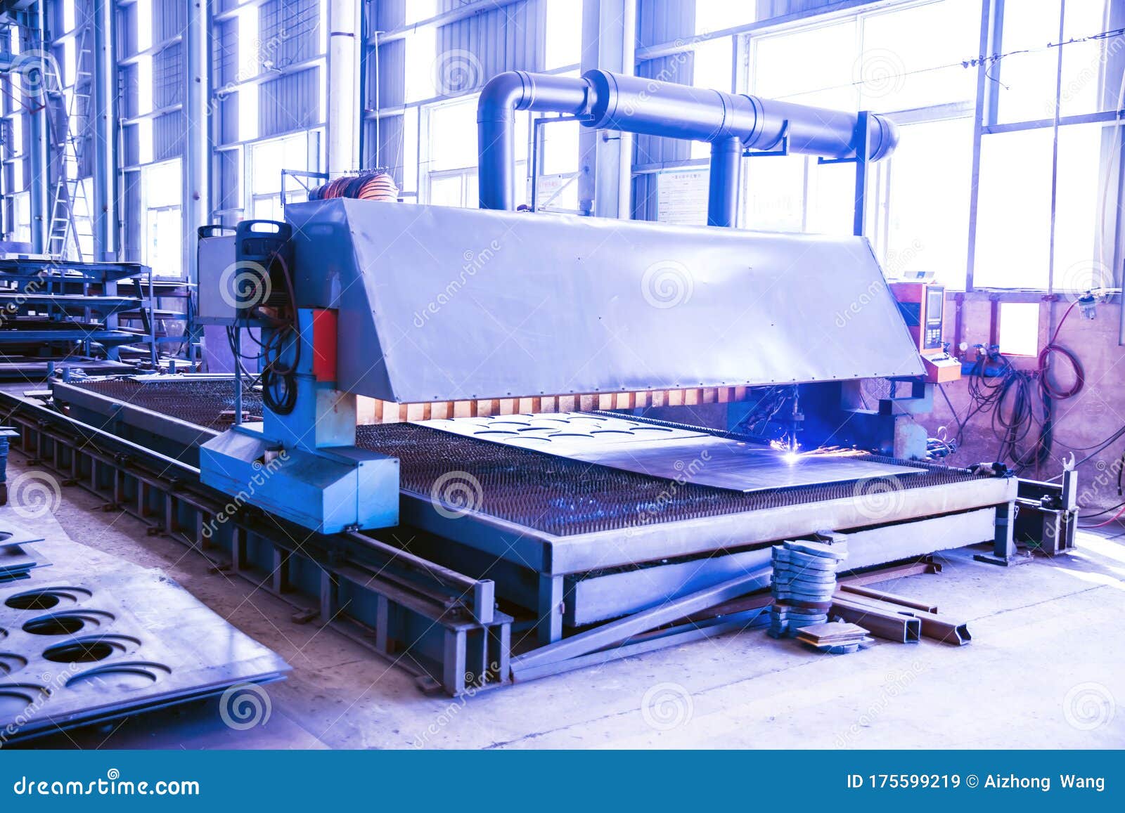 Plasma Torches Cutting Machine Stock Image - Image of tech, business ...