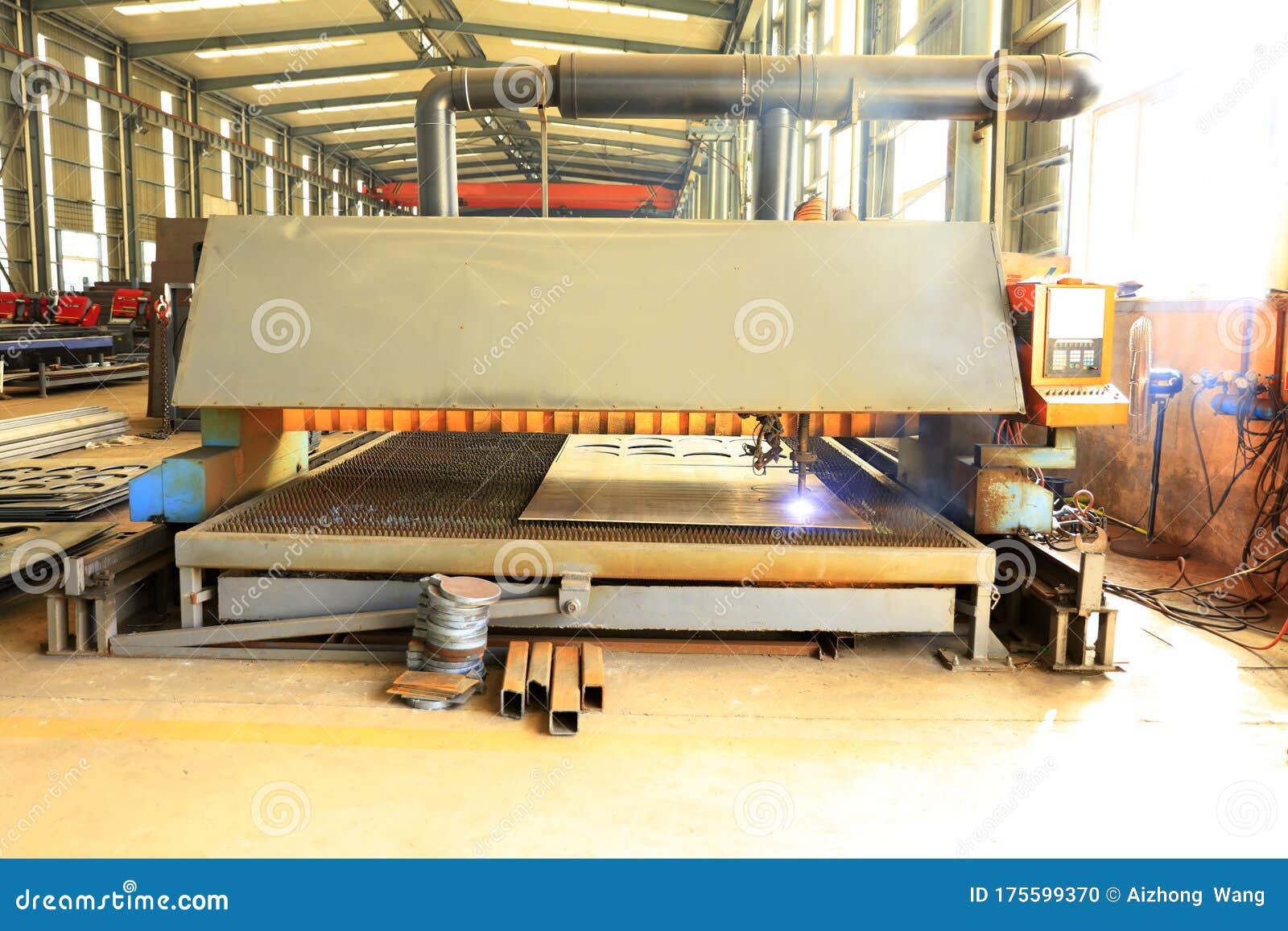 Plasma Torches Cutting Machine Stock Photo - Image of steel, metalwork ...