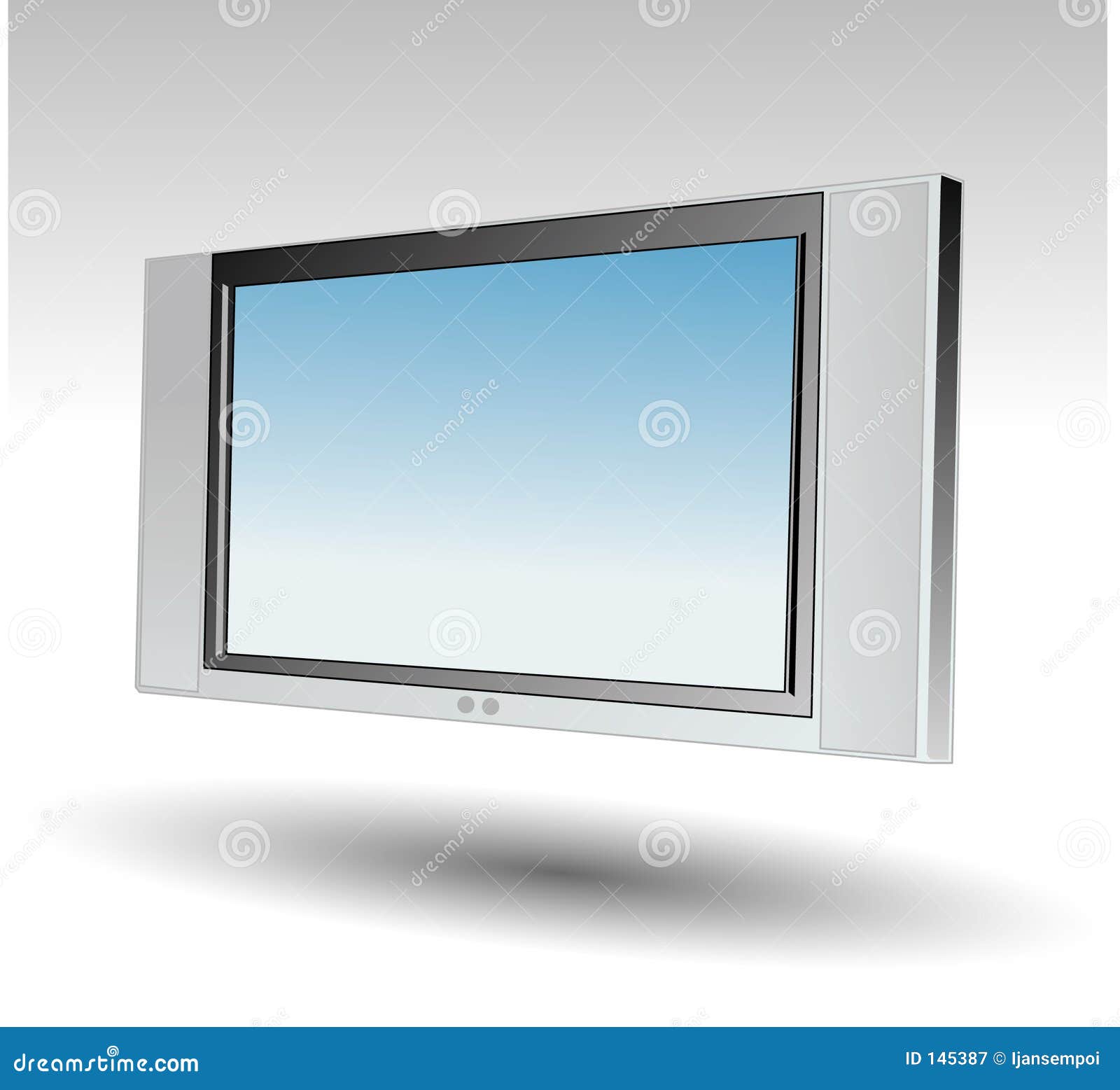 Plasma TV stock illustration. Illustration of monitor, watch - 145387