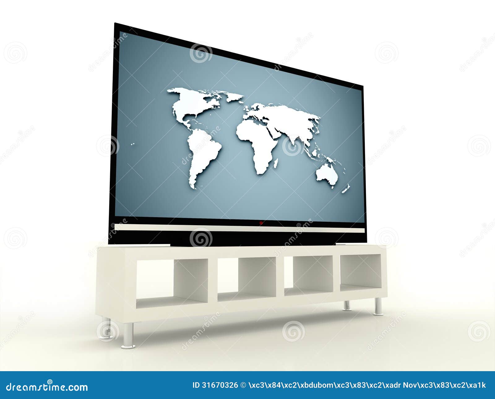 Plasma TV render isolated stock illustration. Illustration of hdtv ...