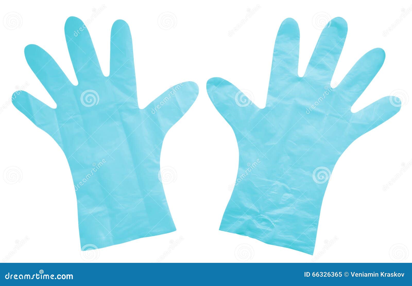 Plast- Handskar Isolerade - Ljus - Blått Fotografering för Bildbyråer ...