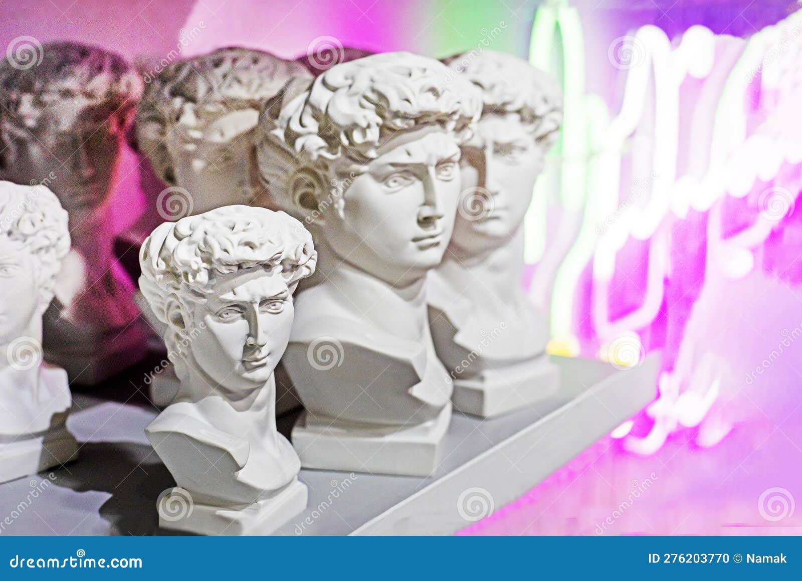 Plaster Ancient Greek Training Heads of David for Drawing. Concept ...