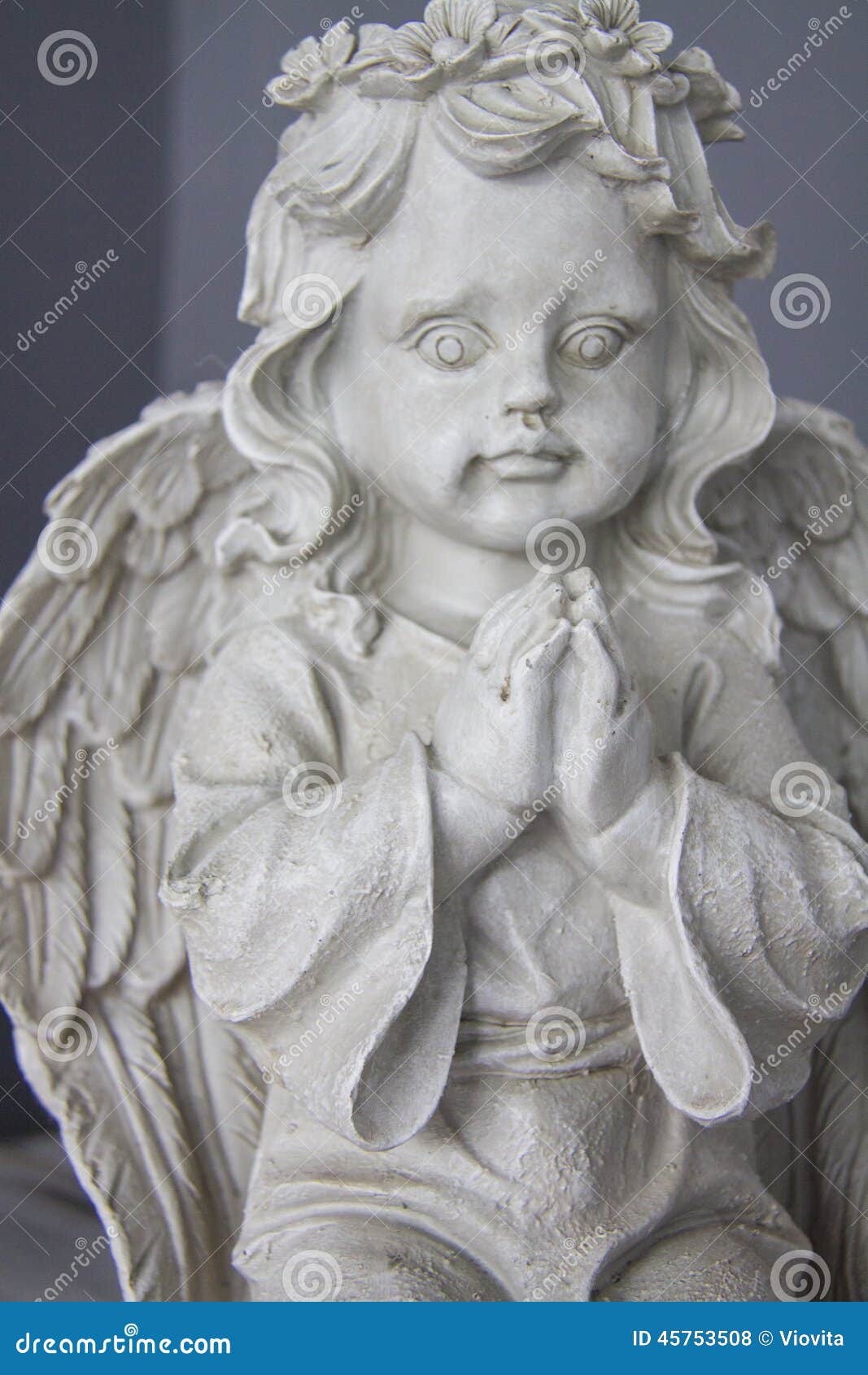 Plaster angel praying stock photo. Image of statue, love - 45753508