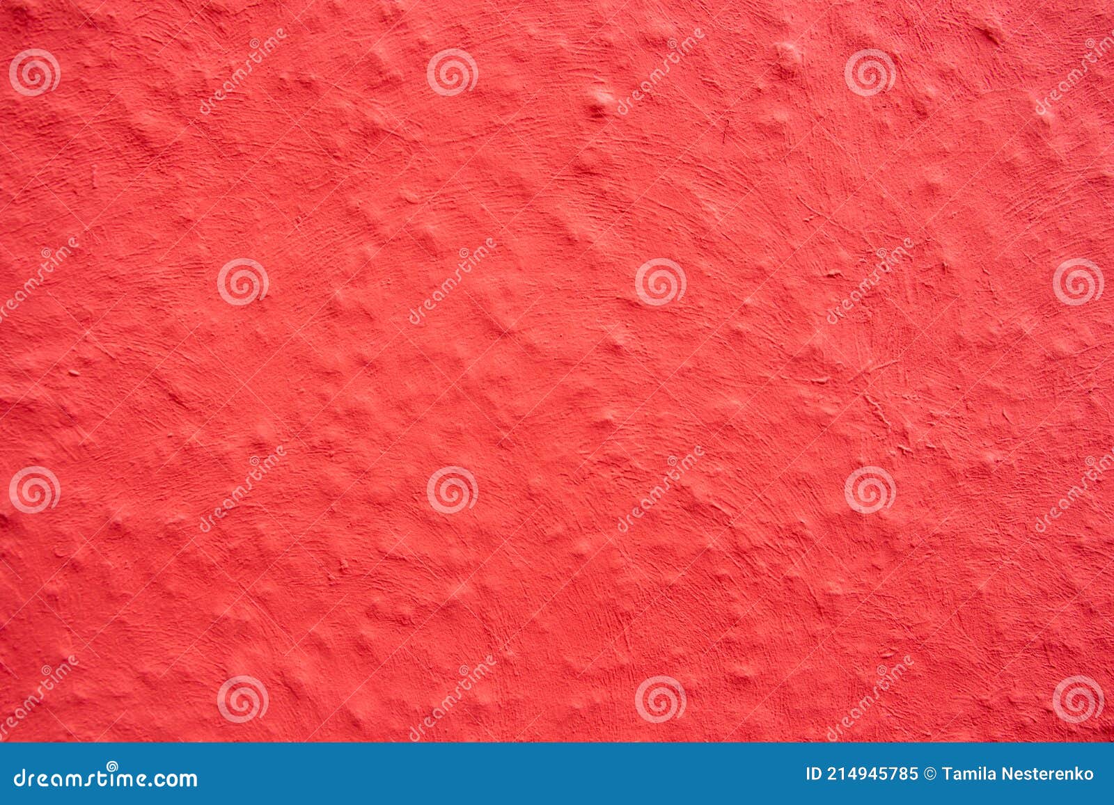 Plaster Background, Red, Scarlet Textured Plaster Wall, Copy Space ...