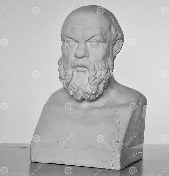 Plaster bust of Socrates stock image. Image of classic - 86266093