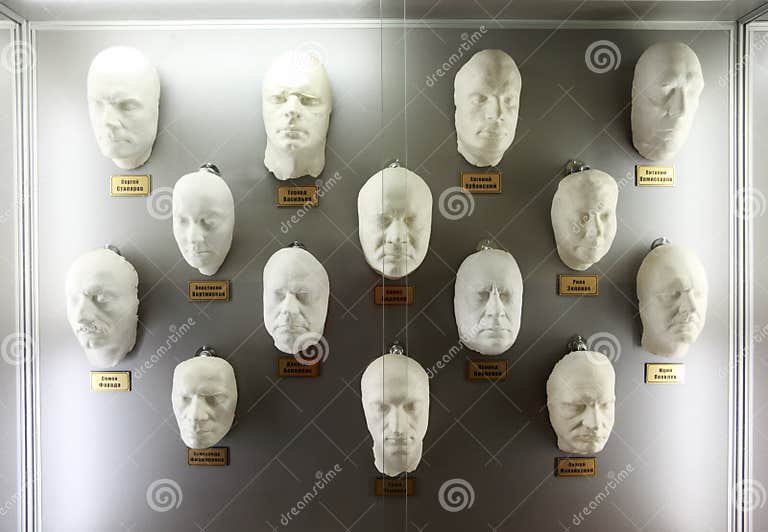 Plaster Casts of Faces Popular Russian Actors Editorial Stock Photo ...
