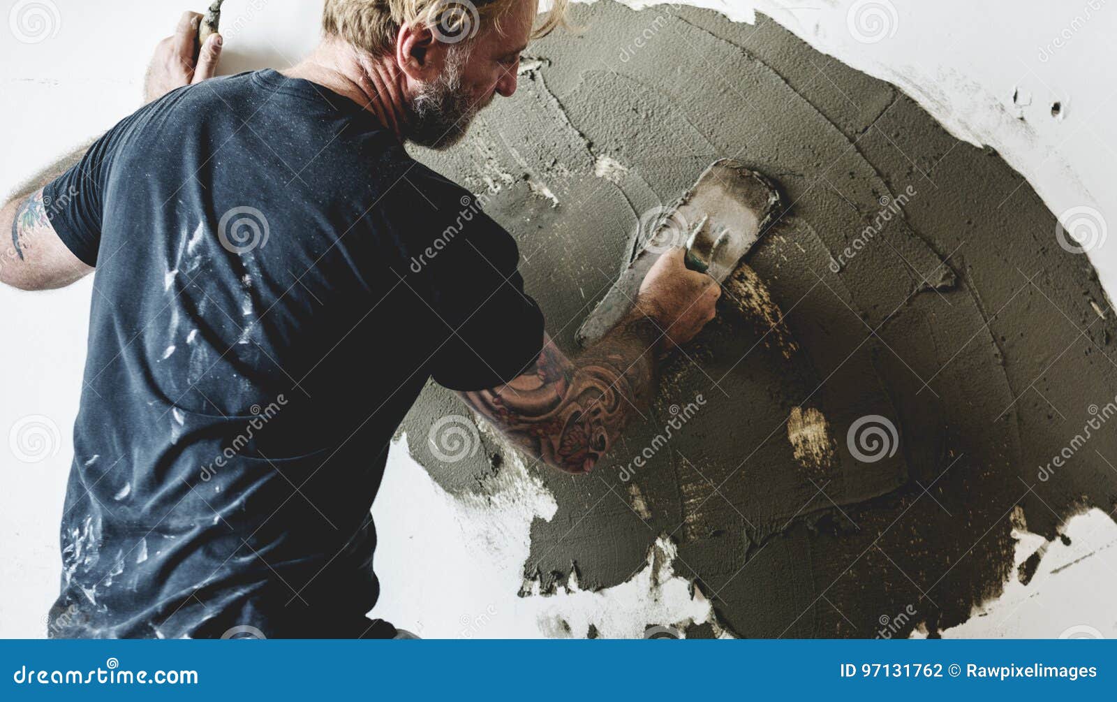 Plaster Cement Wall Indoor Construction Stock Photo - Image of concrete ...