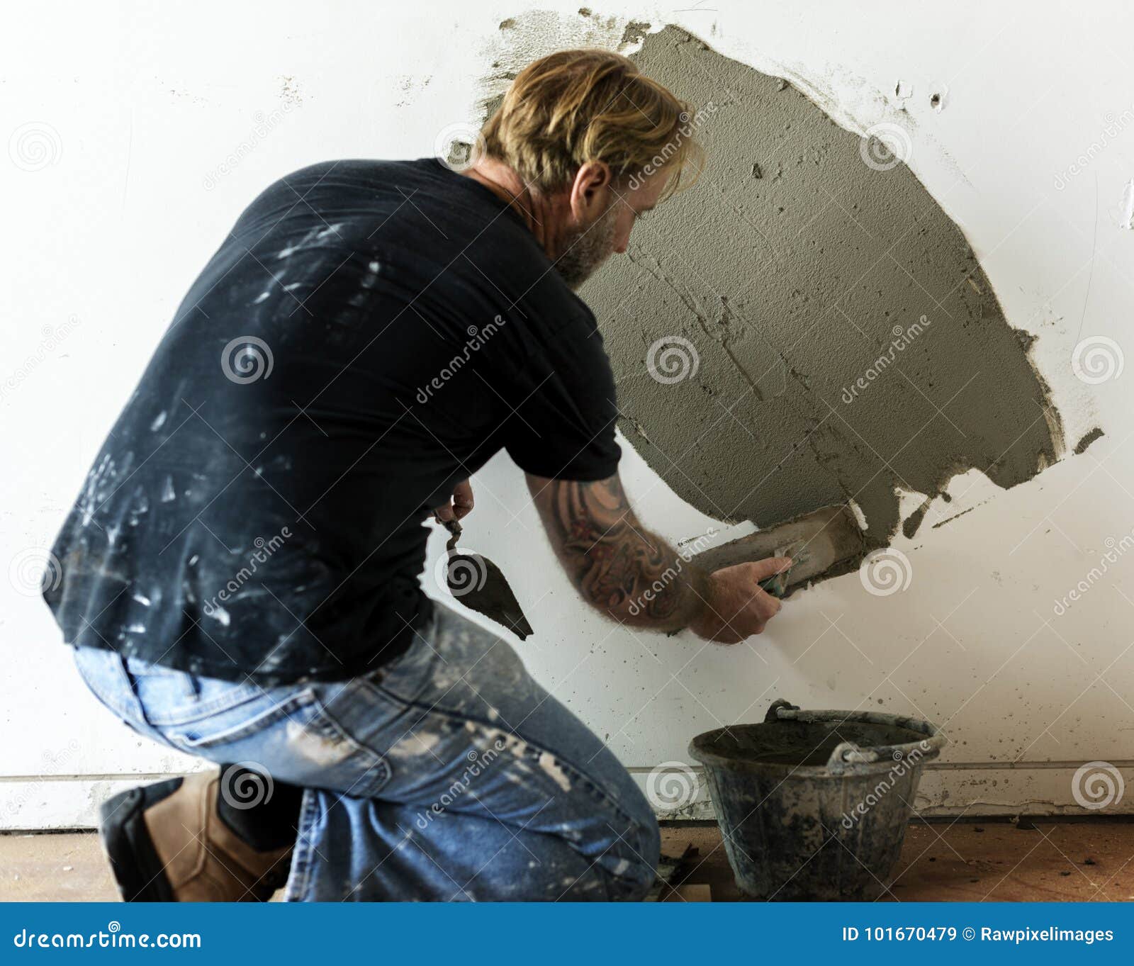 Plaster Cement Wall Indoor Construction Stock Image - Image of ...