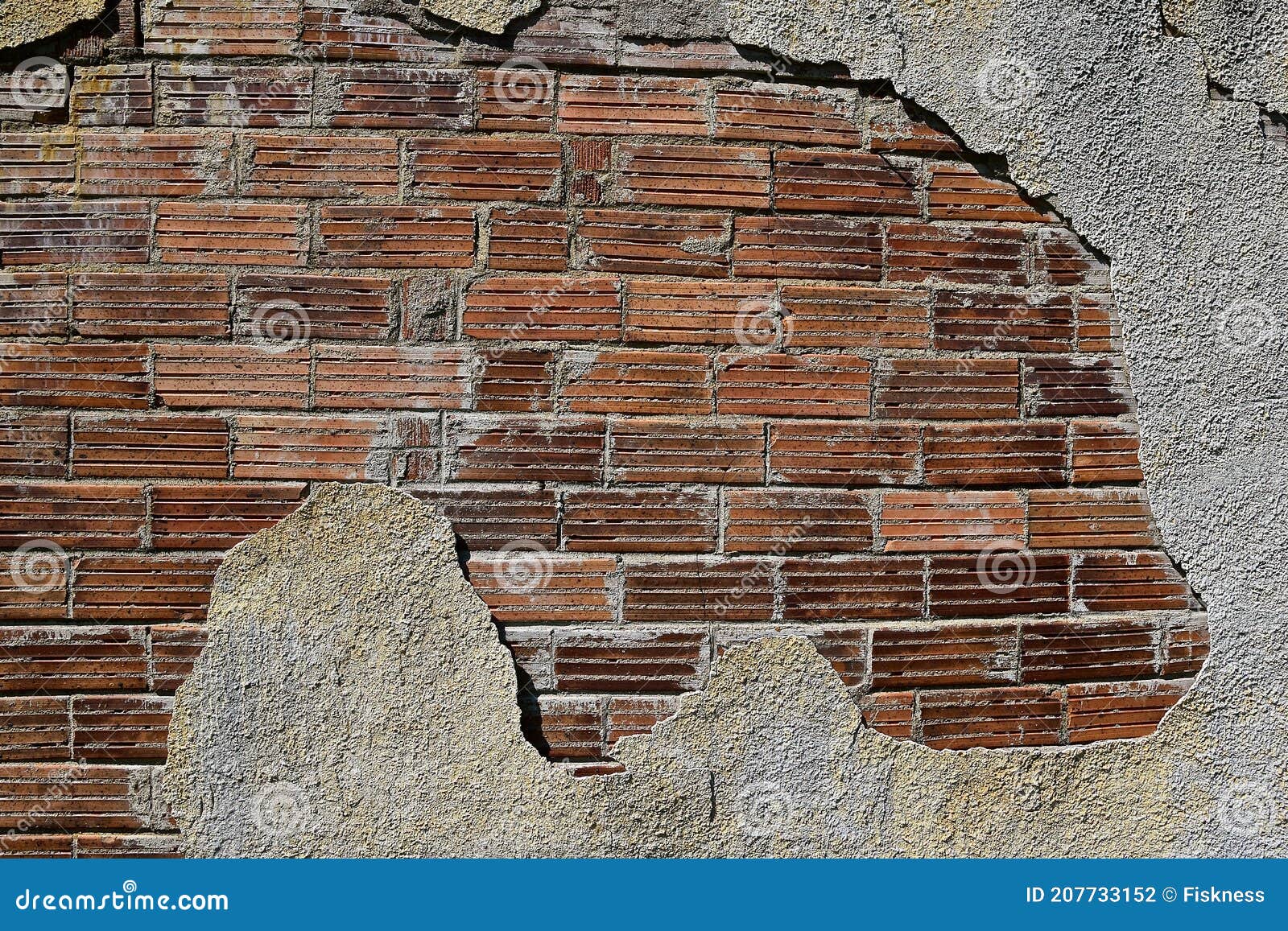 Plaster Crumbling Exposing Bricks Stock Photo - Image of crumbling ...