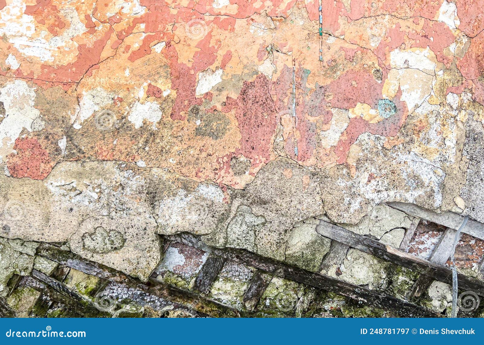 Plaster Defect on the Wall Multicolor Stock Image - Image of insurance ...