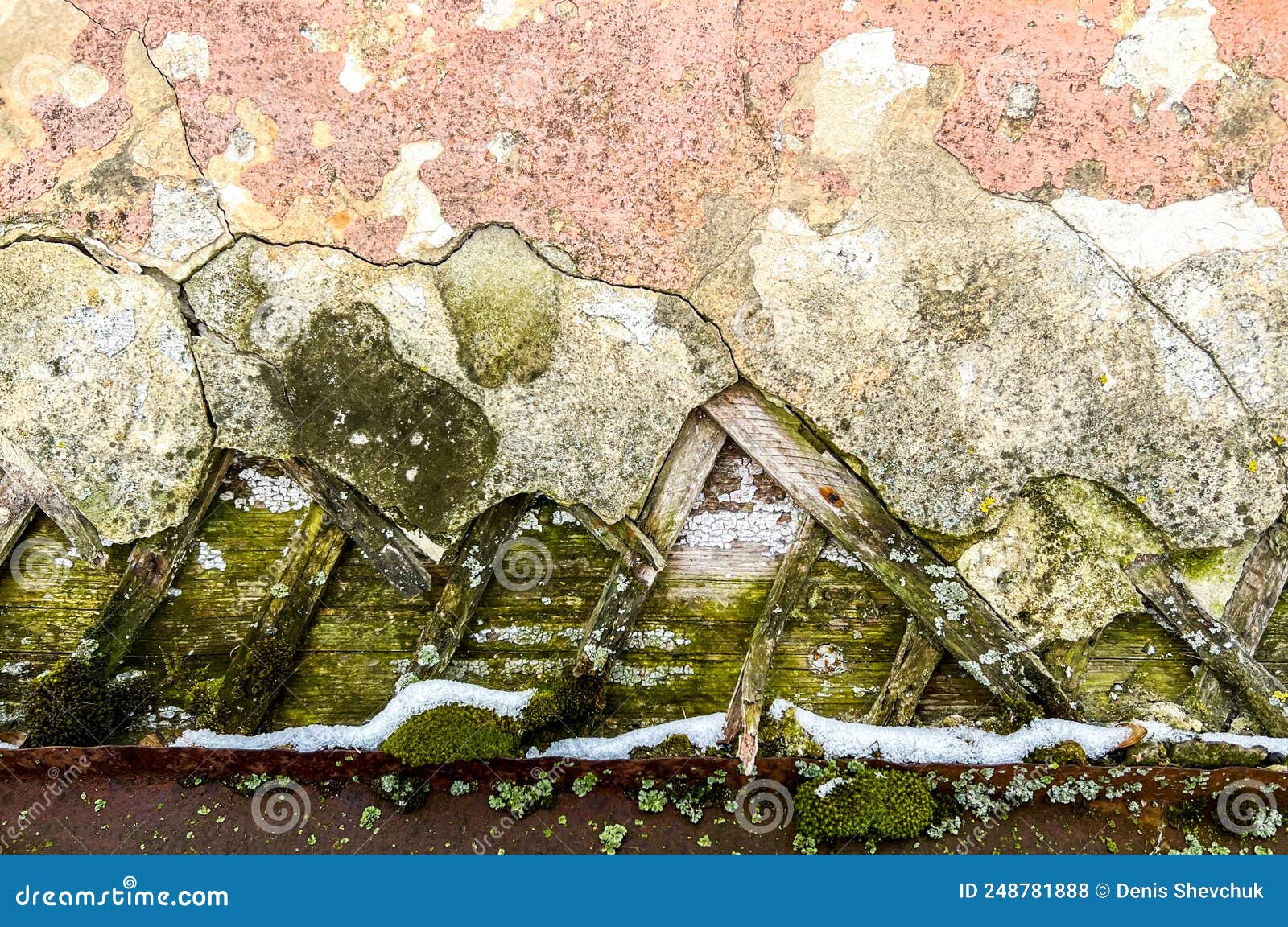 Plaster Defect on the Wall Multicolor Stock Photo - Image of work, soil ...