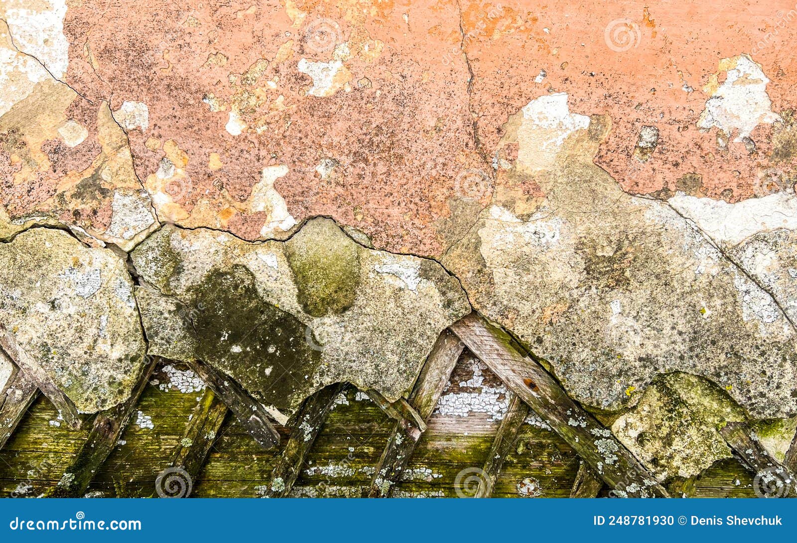 Plaster Defect on the Wall Multicolor Stock Photo - Image of work ...