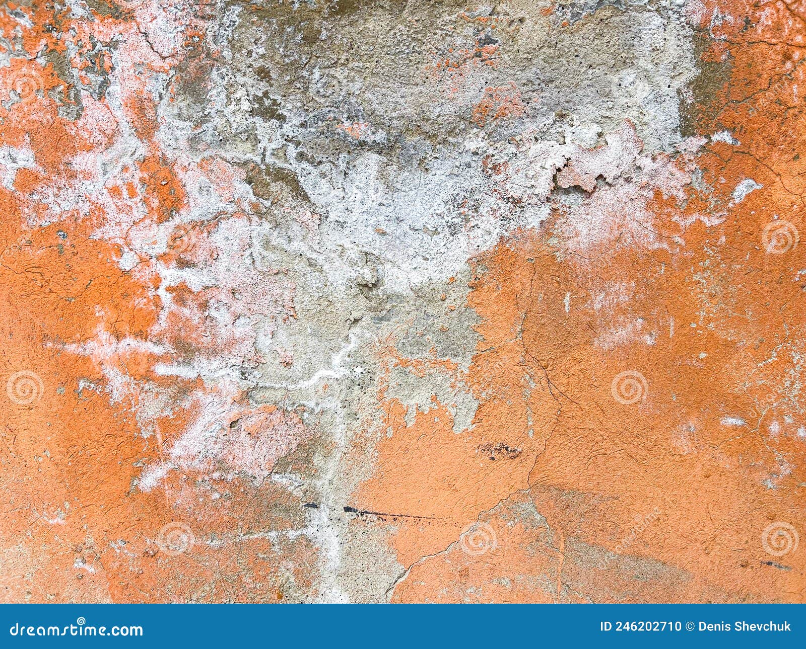 Plaster Defect on the Wall Orange Stock Photo - Image of insides, soil ...