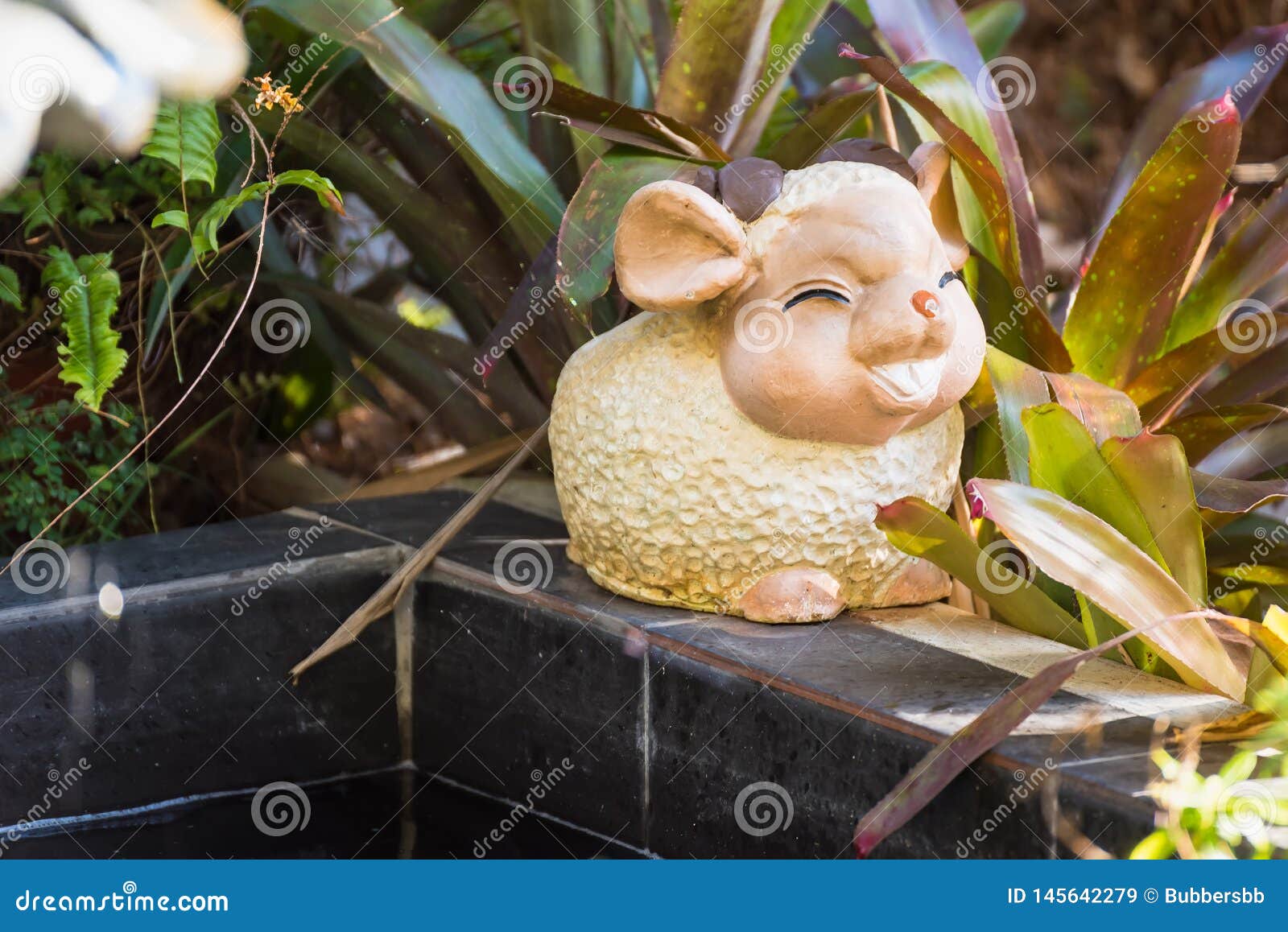 Plaster Doll for Garden Decoration Stock Image - Image of background ...