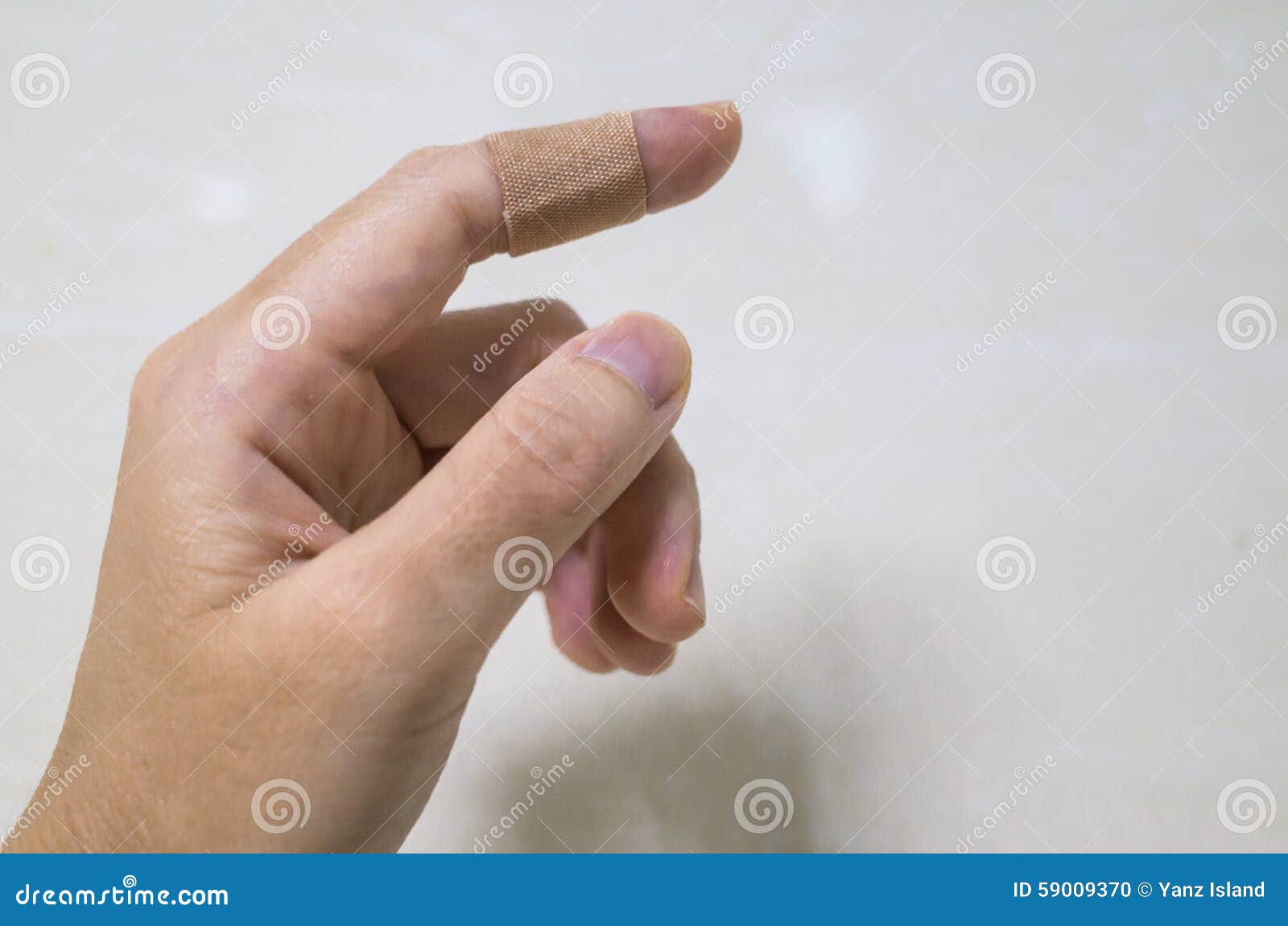 Plaster on female hand stock photo. Image of bandage - 59009370