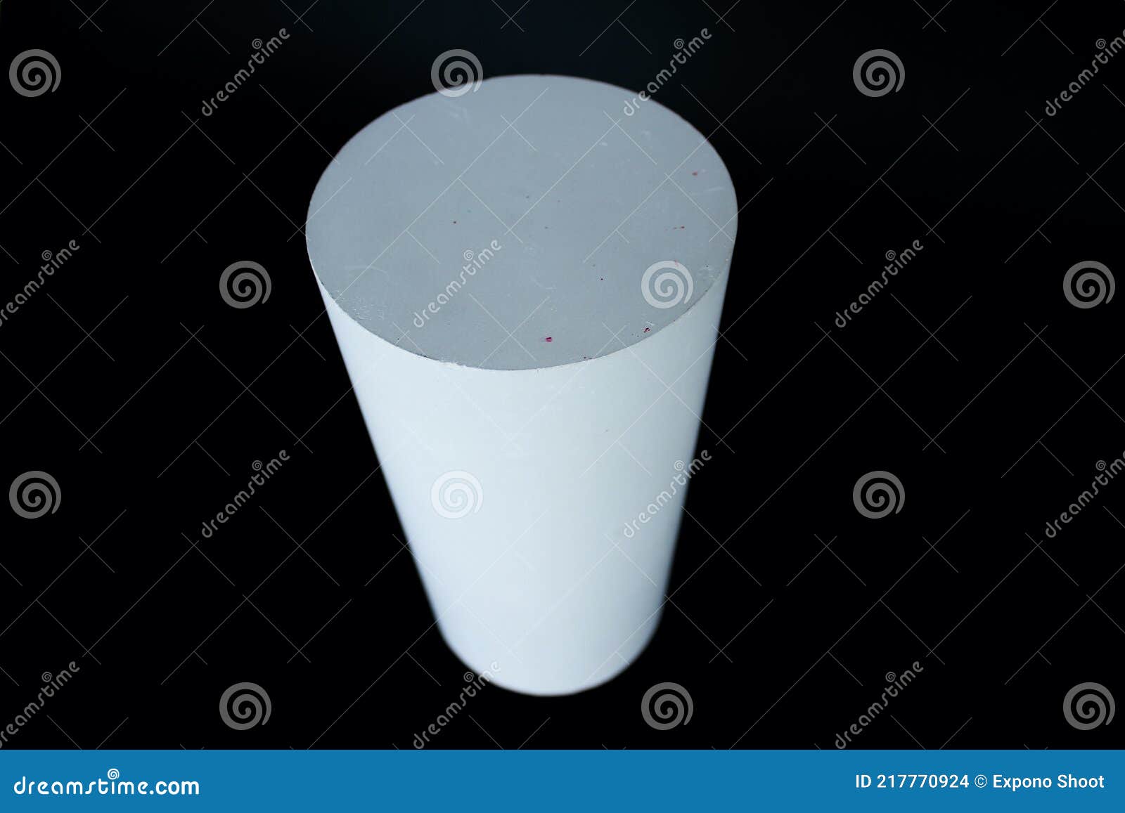 Plaster Figure Cylinder Isolated on the Black Background Stock Photo ...