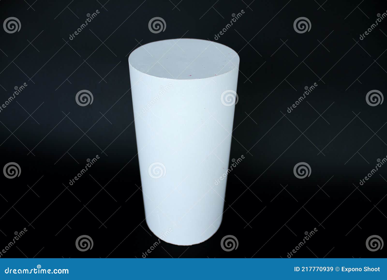 Plaster Figure Cylinder Isolated on the Black Background Stock Image ...
