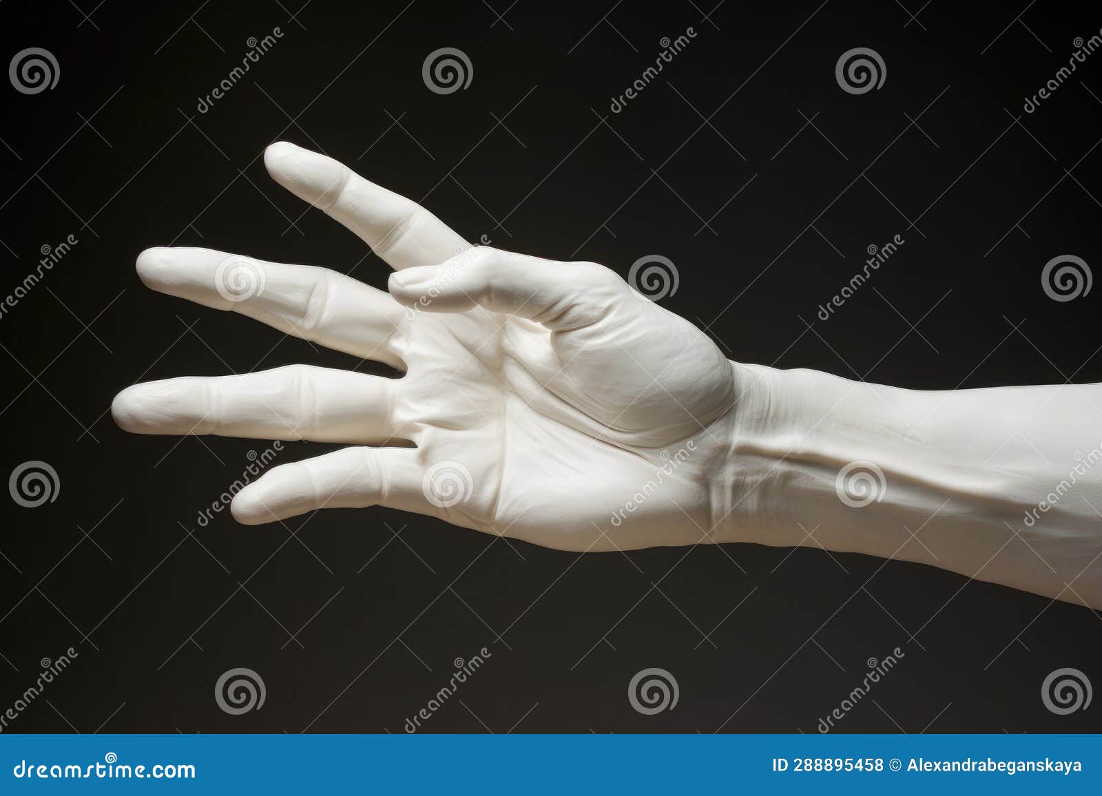 Plaster Figure of a Human Hand Stock Illustration - Illustration of ...