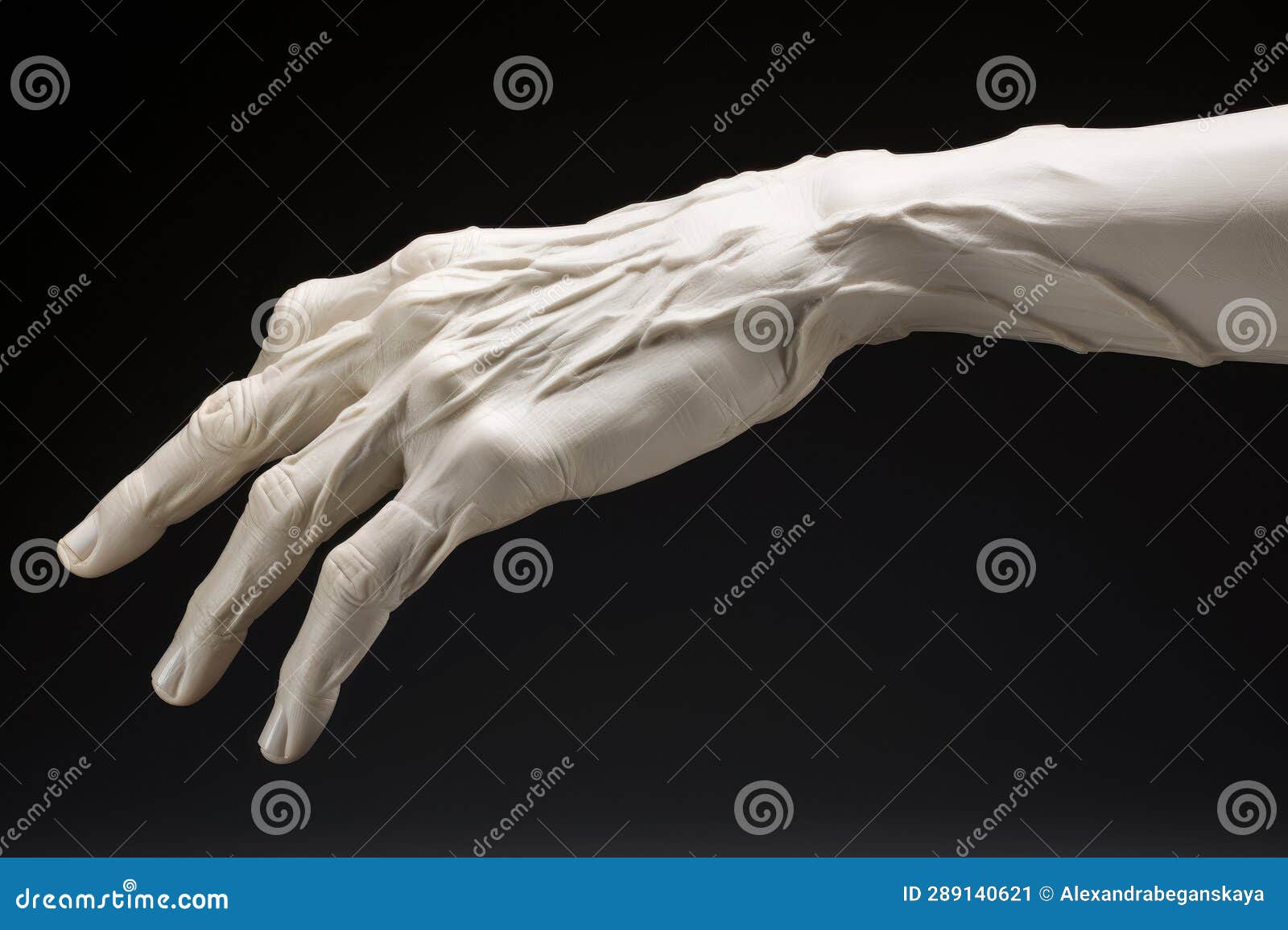 Plaster Figure of a Human Hand Stock Illustration - Illustration of ...