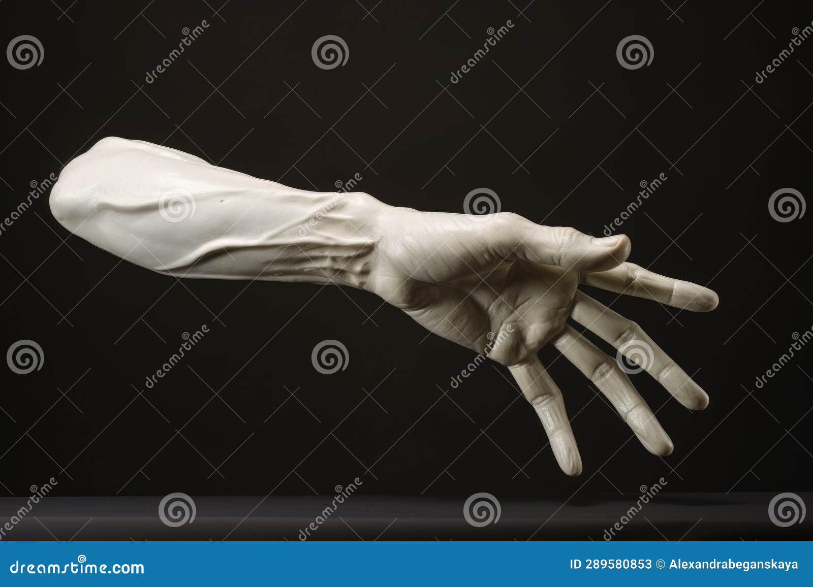 Plaster Figure of a Human Hand Stock Illustration - Illustration of ...