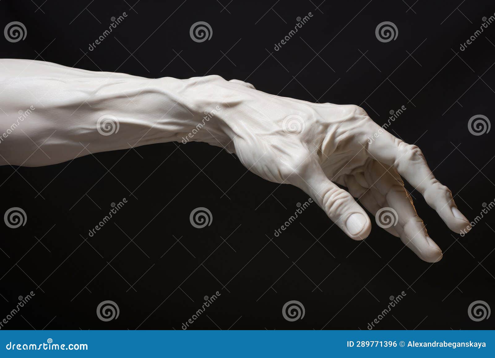 Plaster Figure of a Human Hand Stock Illustration - Illustration of ...