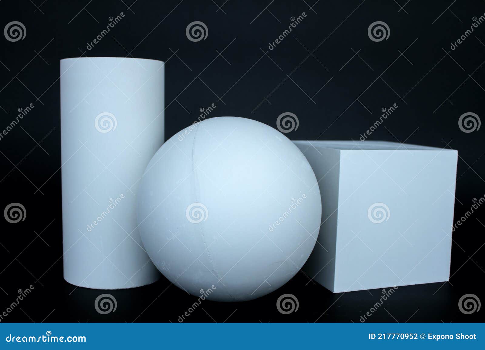 Plaster Figure Isolated on the Black Background Stock Photo - Image of ...