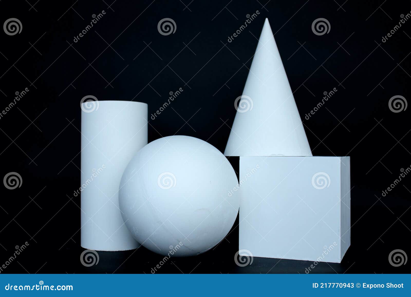 Plaster Figure Isolated on the Black Background Stock Image - Image of ...