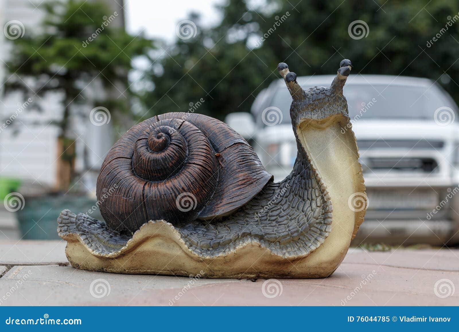 Plaster figure of a snail stock image. Image of figure - 76044785
