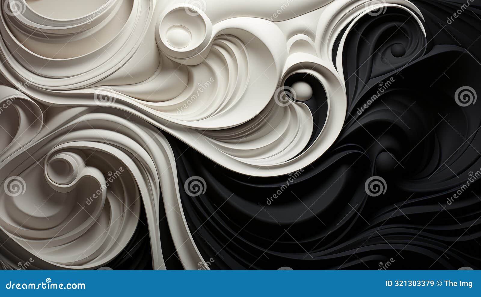 Plaster Floral Swirls Ai Generated Pattern Stock Image - Image of ...