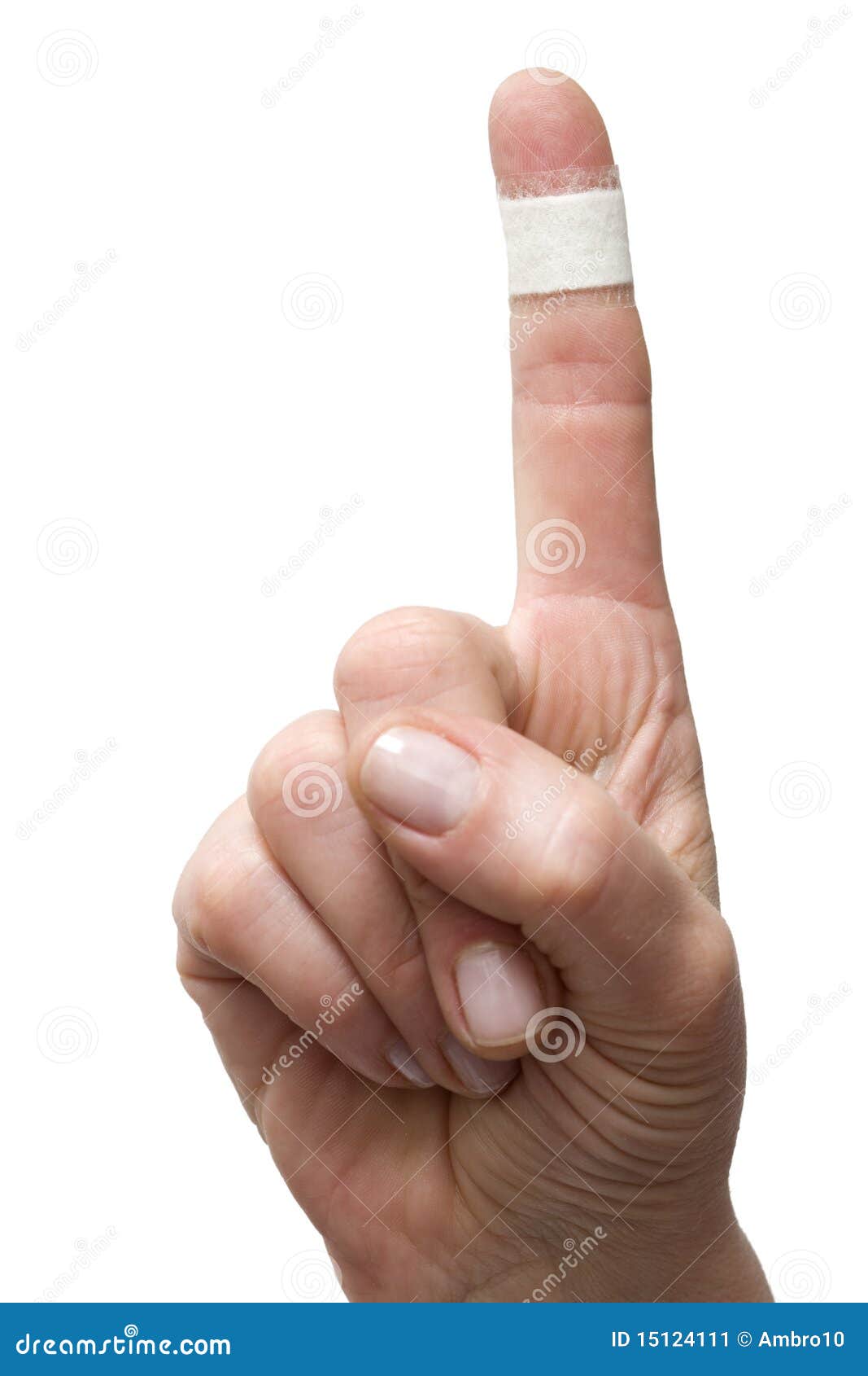 Plaster on a forefinger stock image. Image of finger - 15124111