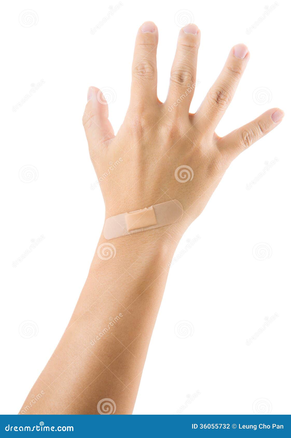 Plaster on hand stock photo. Image of bandage, adult - 36055732