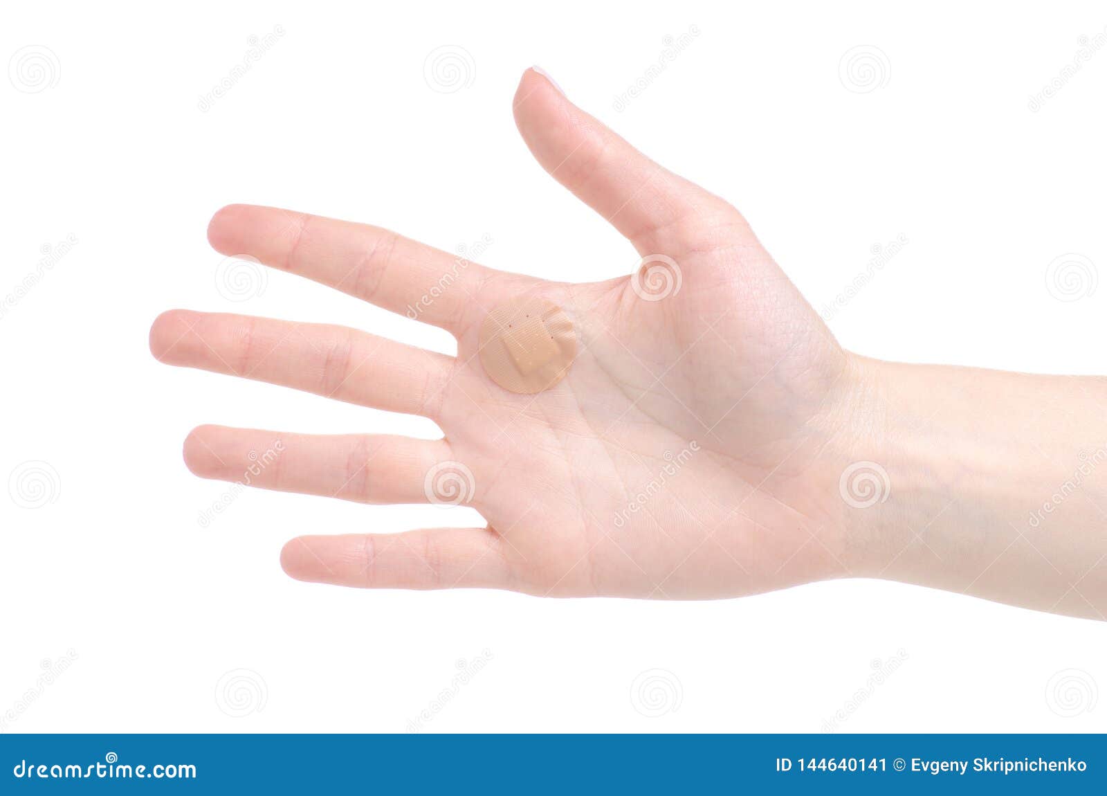 Plaster on hand medical stock image. Image of cure, doctor - 144640141