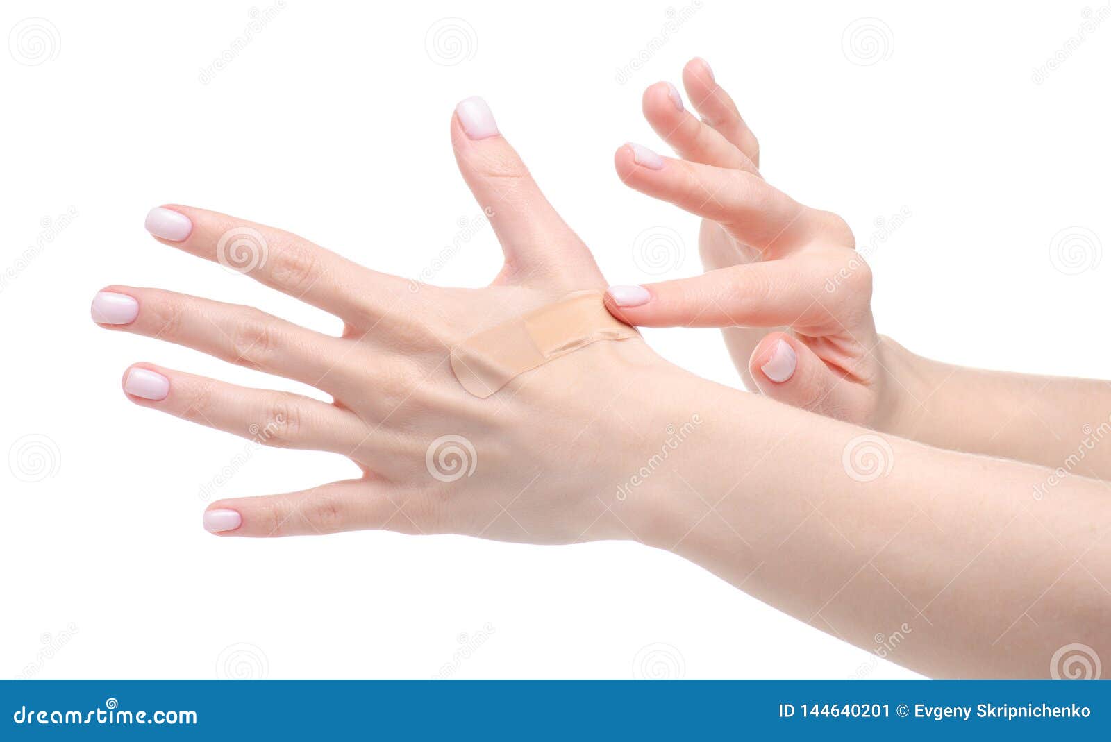 Plaster on hand medical stock image. Image of cure, finger - 144640201