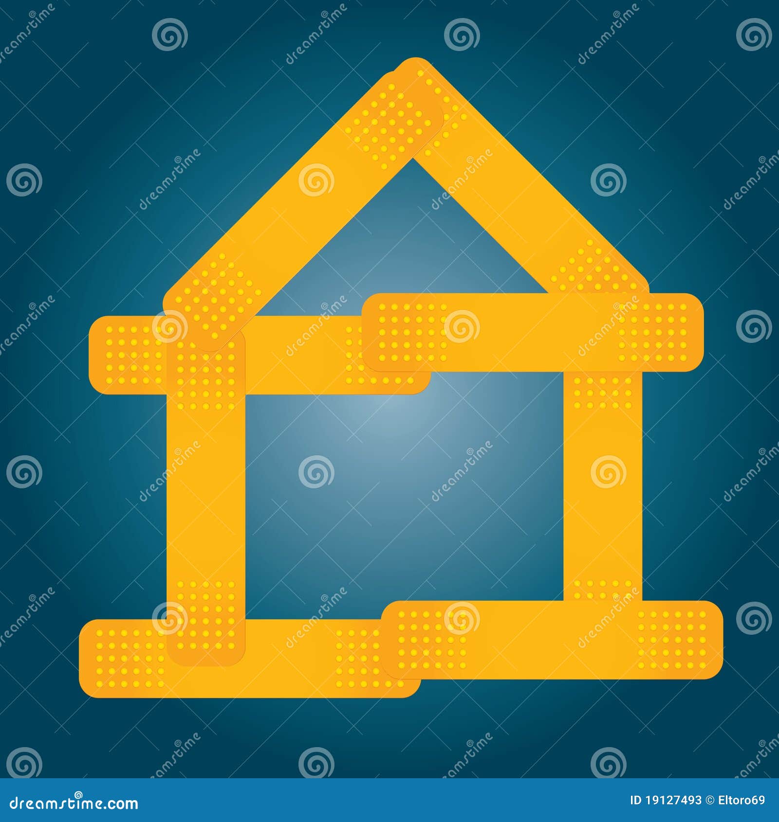 Plaster house stock vector. Illustration of real, modern - 19127493