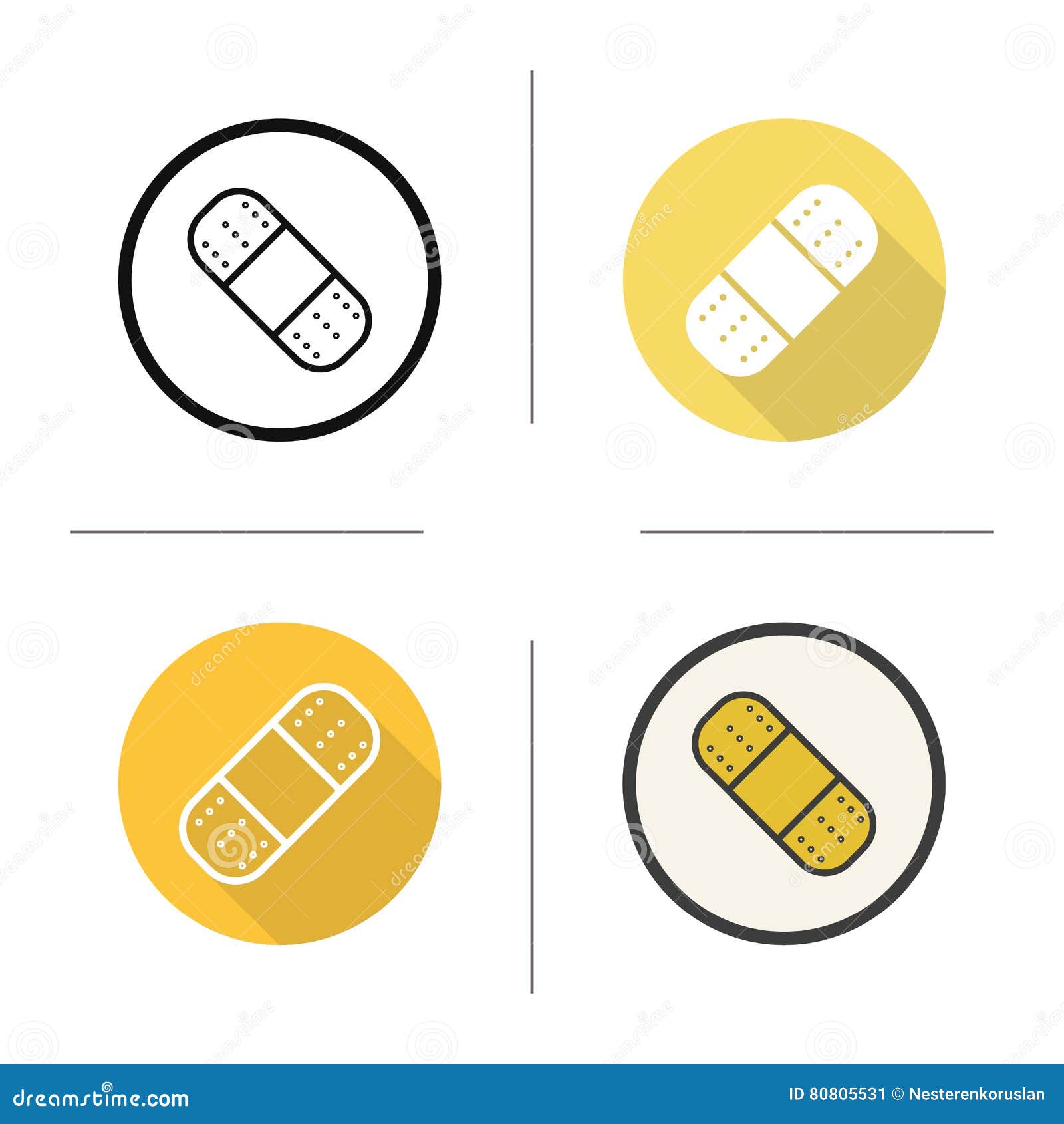 Plaster icon stock vector. Illustration of object, logotype - 80805531